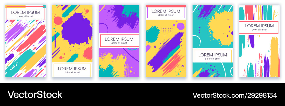 Textured brush art poster creative Royalty Free Vector Image