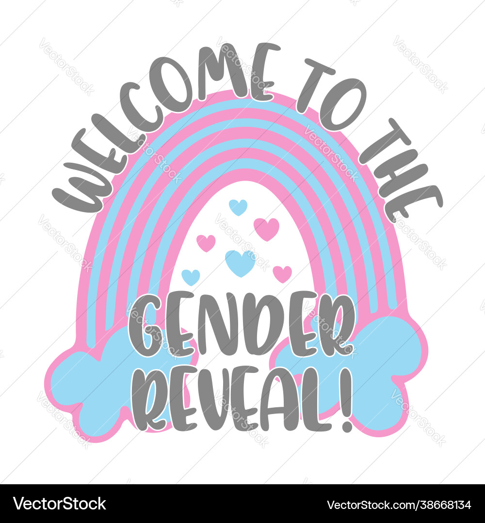 Welcome to gender reveal Royalty Free Vector Image