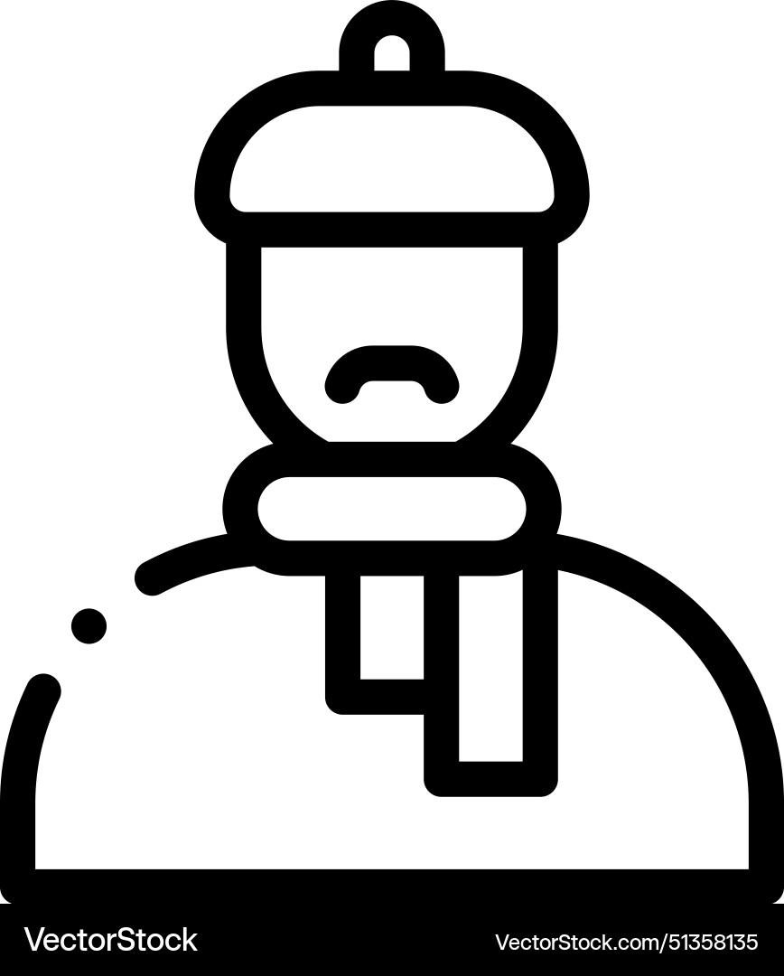 Artist icon thin linear style design isolated Vector Image