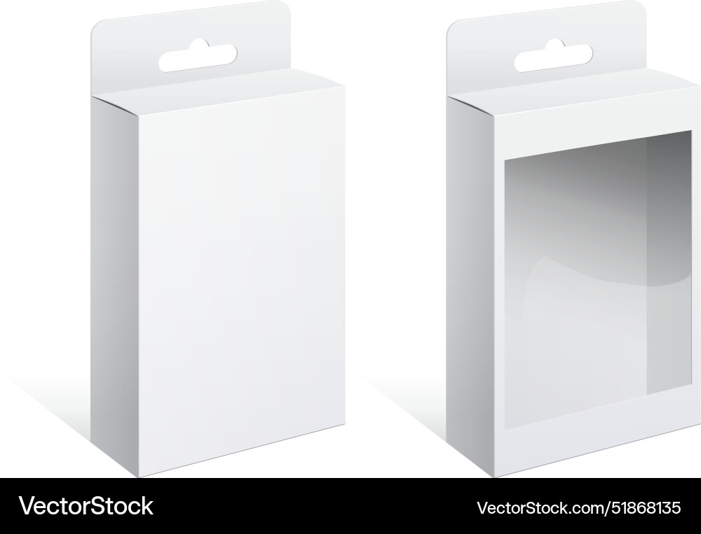 Light realistic package cardboard box Royalty Free Vector