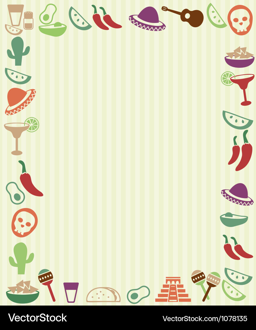 Mexican frame Royalty Free Vector Image - VectorStock