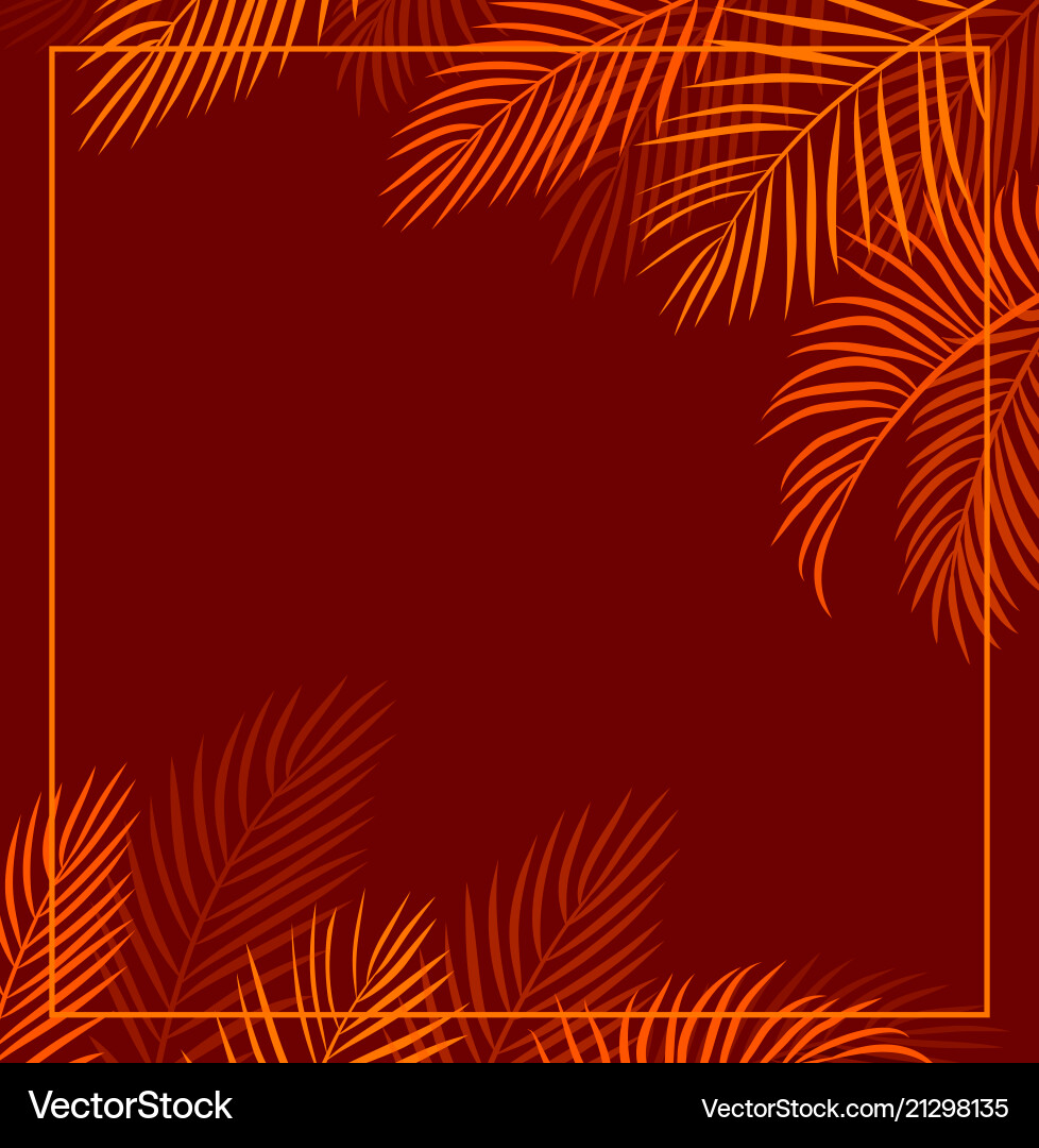 Red tropical background Royalty Free Vector Image