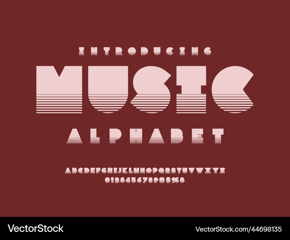 Retro font Royalty Free Vector Image - VectorStock