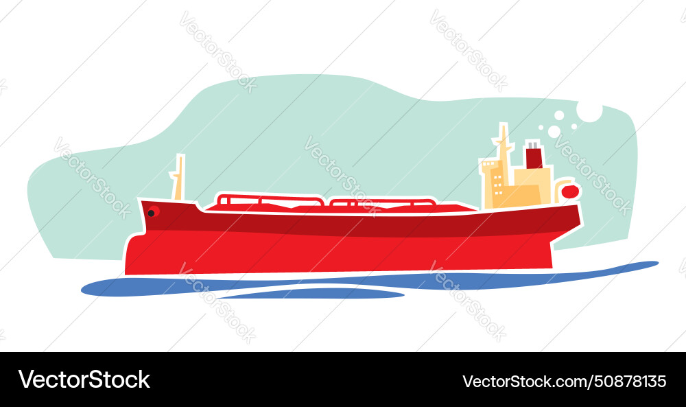 Tanker ship oil tanker Royalty Free Vector Image