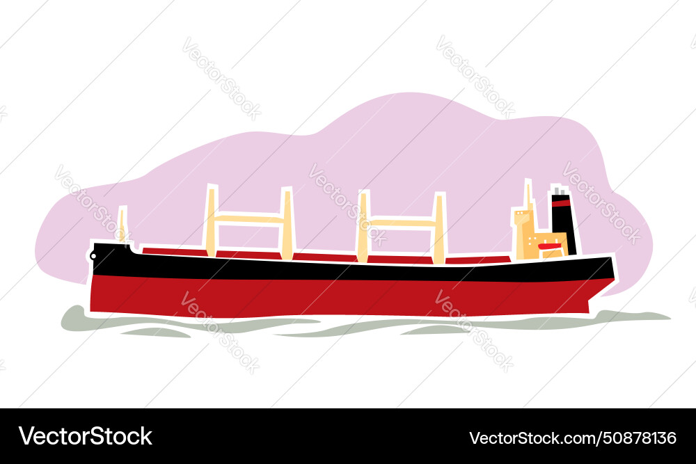 Geared bulk carrier Royalty Free Vector Image - VectorStock