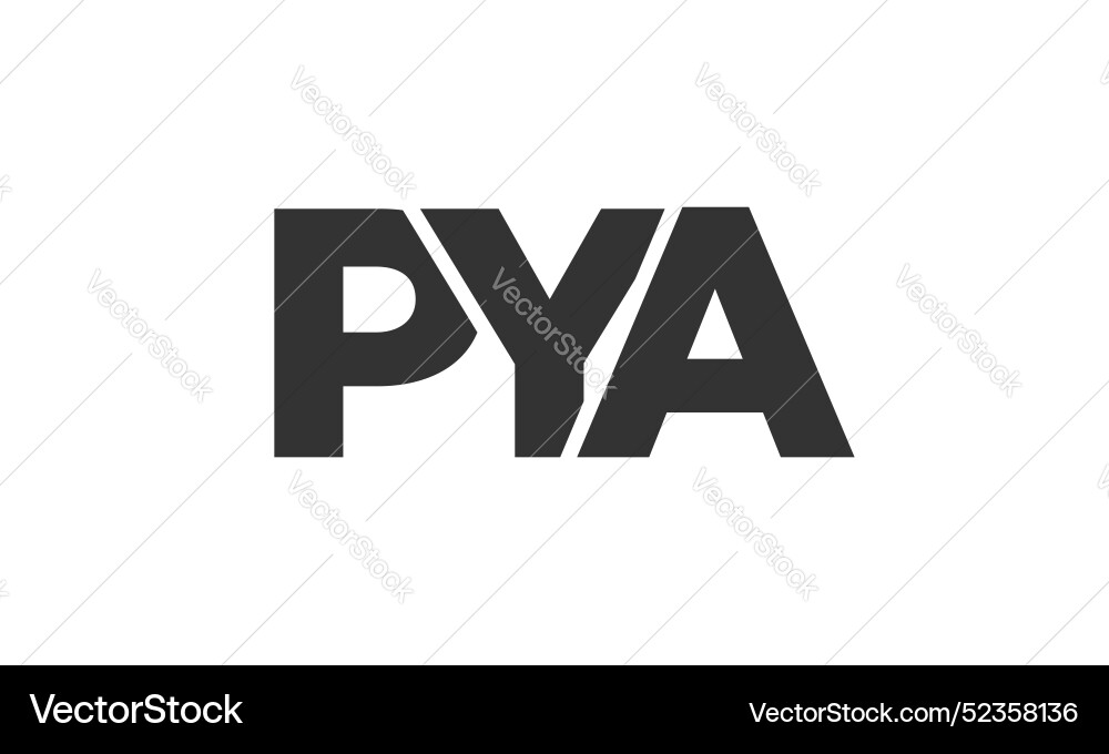 Pya logo design template with strong and modern Vector Image