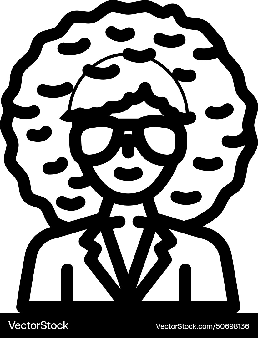 Strobe lights disco party line icon Royalty Free Vector