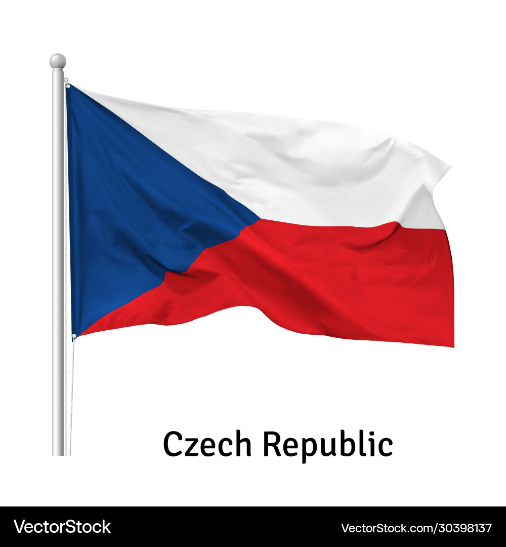 Flag czech republic Royalty Free Vector Image - VectorStock