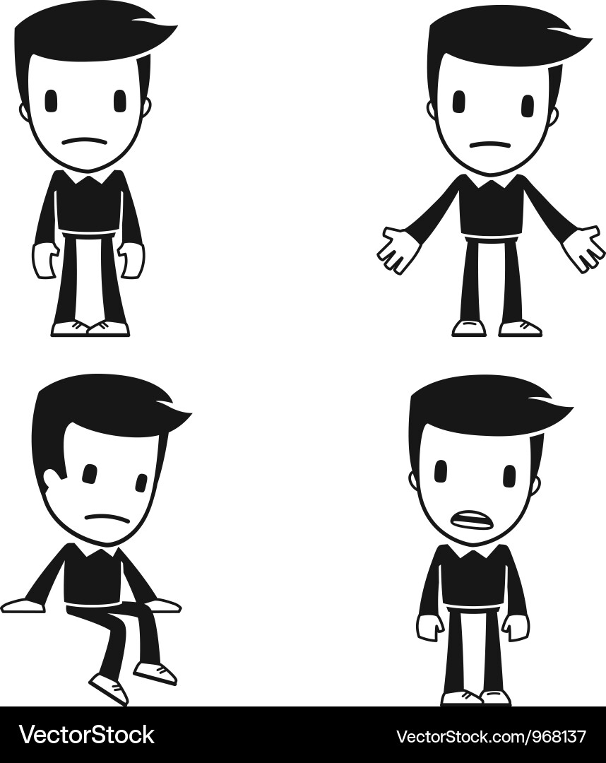 Funny cartoon helper man Royalty Free Vector Image