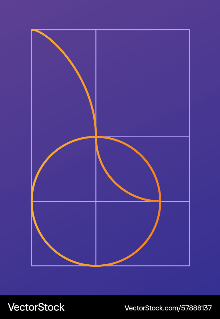 Golden ratio geometric concept divine proportion Vector Image