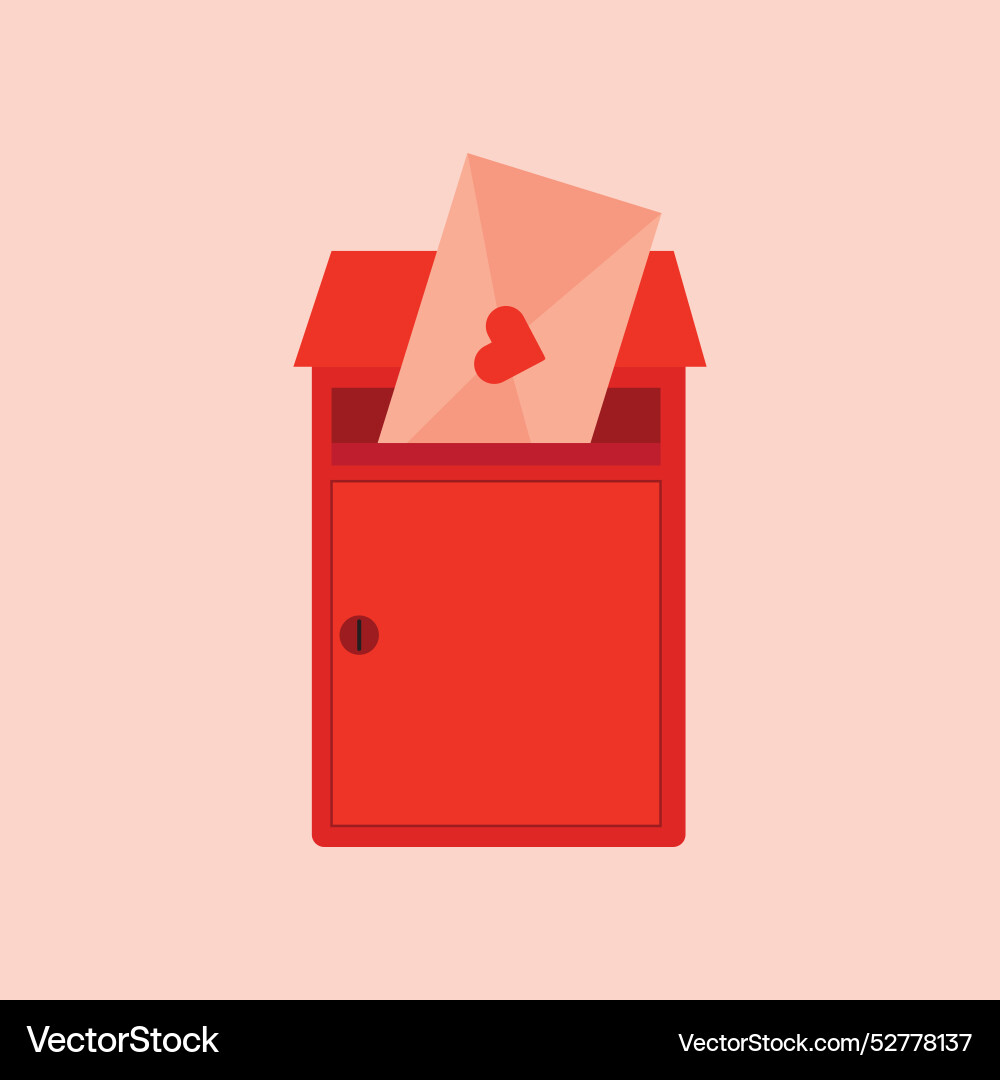 Love letter mailbox Royalty Free Vector Image - VectorStock