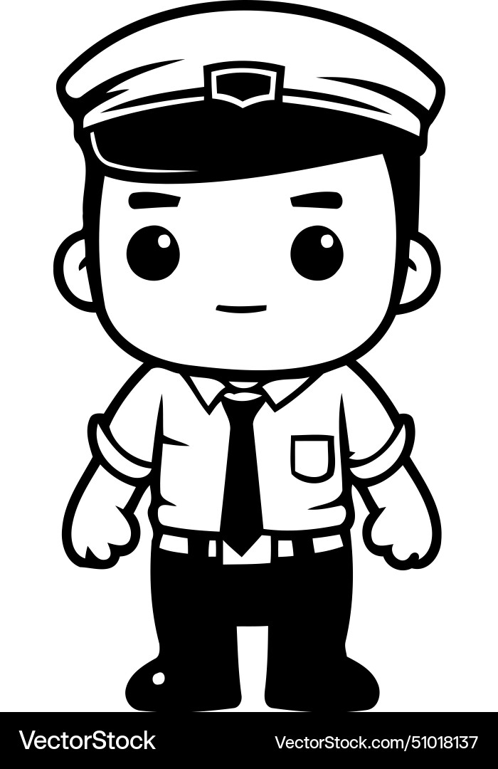 Sailor cartoon character design Royalty Free Vector Image