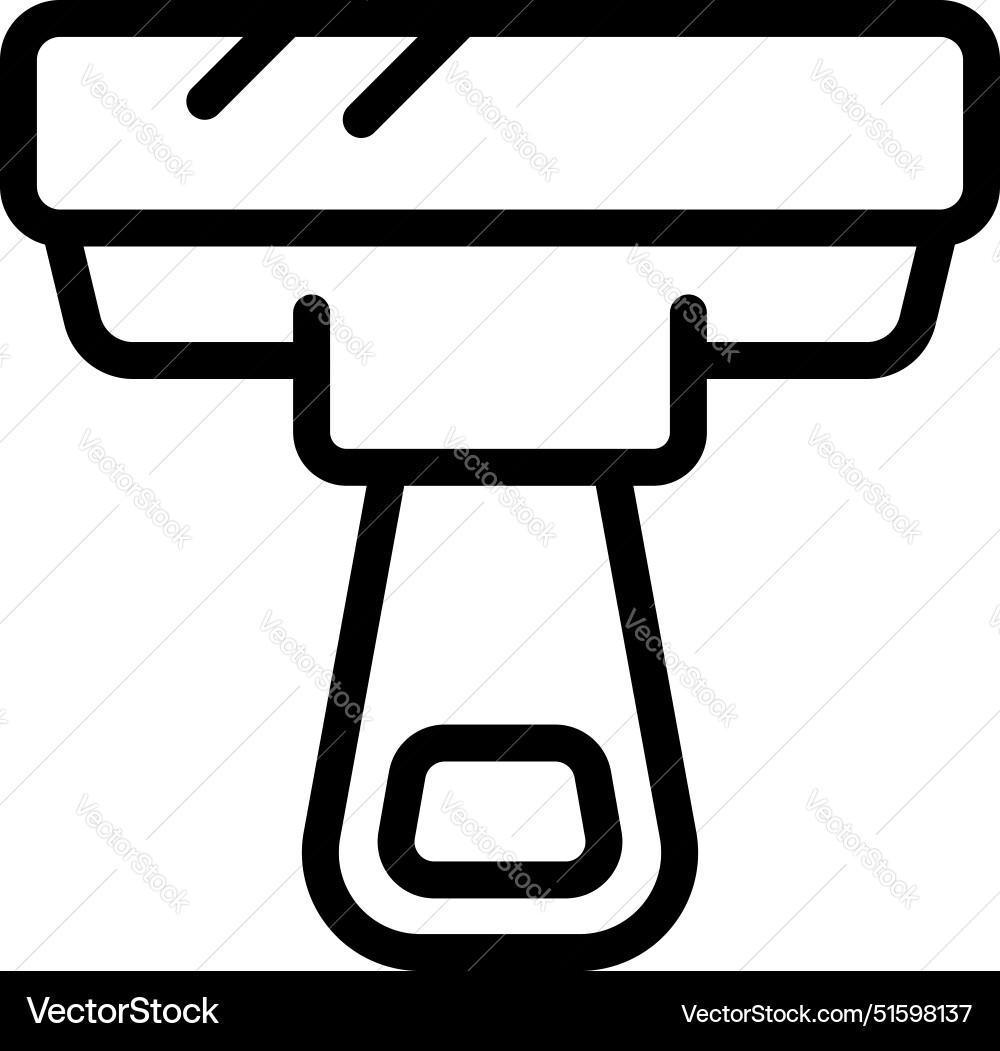 Window cleaning tool icon with squeegee Royalty Free Vector