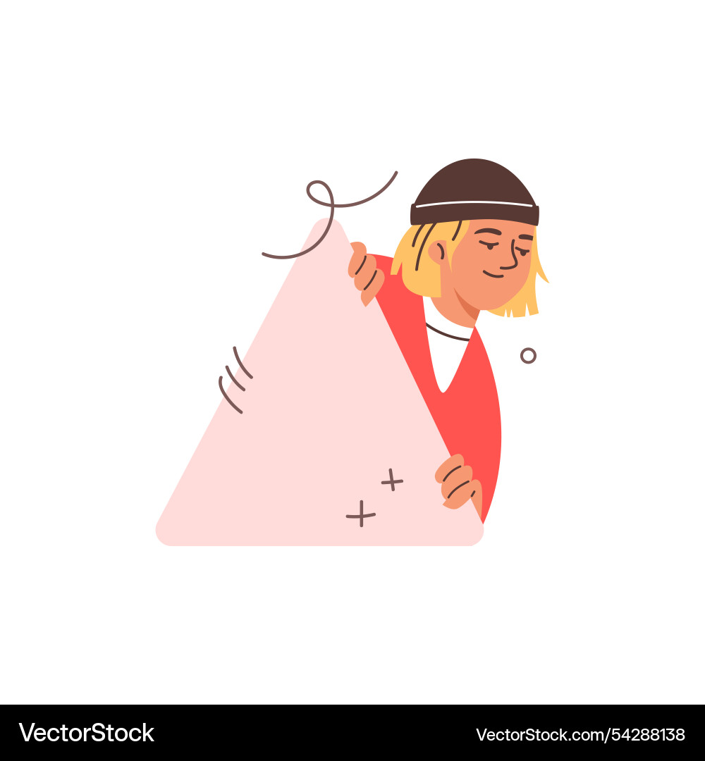 A young guy watching Royalty Free Vector Image