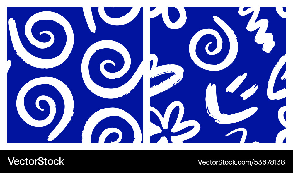 Blue squiggle set Royalty Free Vector Image - VectorStock