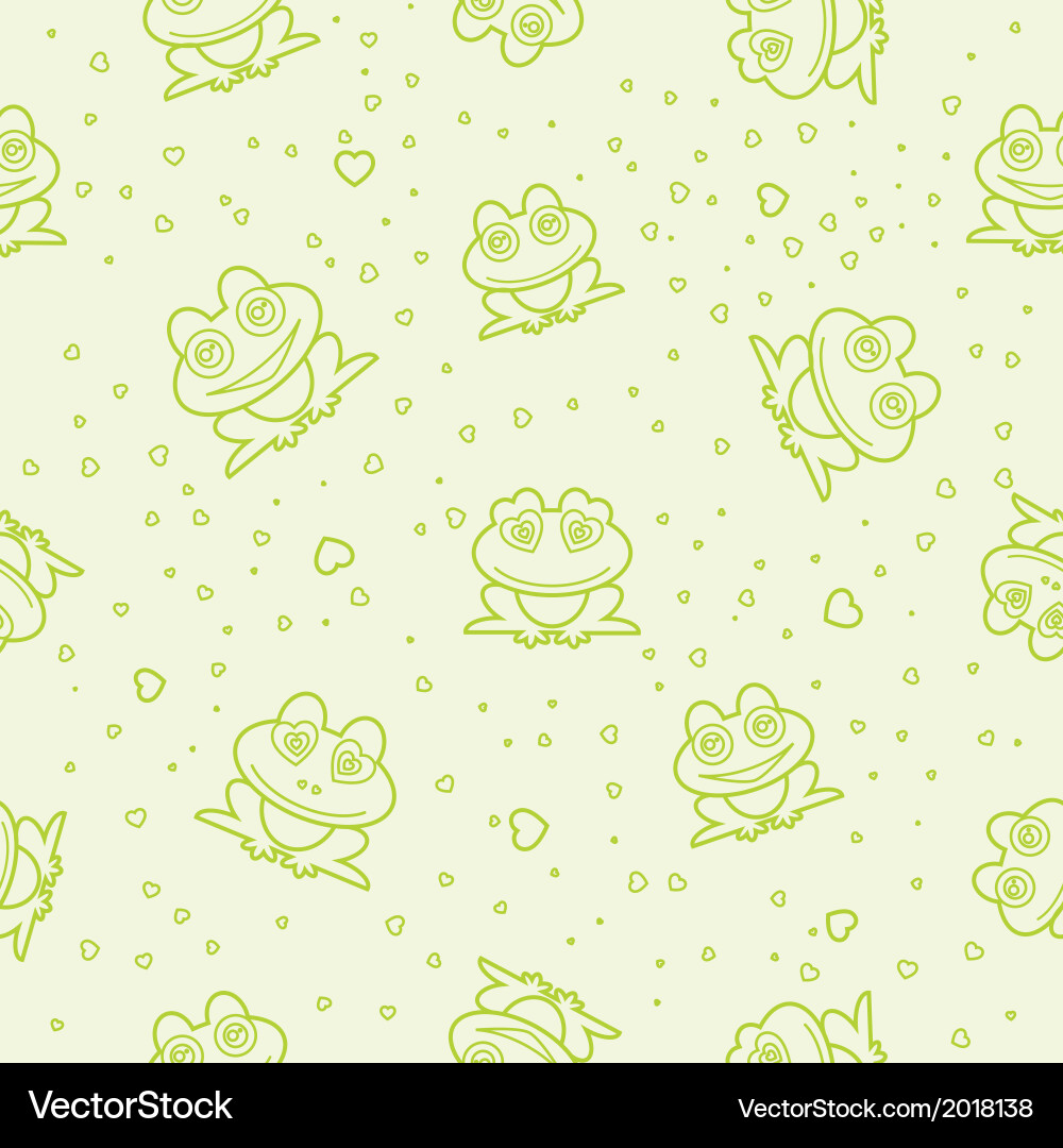 Frog seamless background Royalty Free Vector Image
