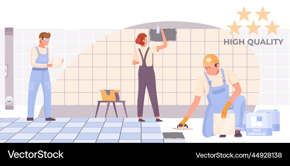 Laying tiles flat Royalty Free Vector Image - VectorStock