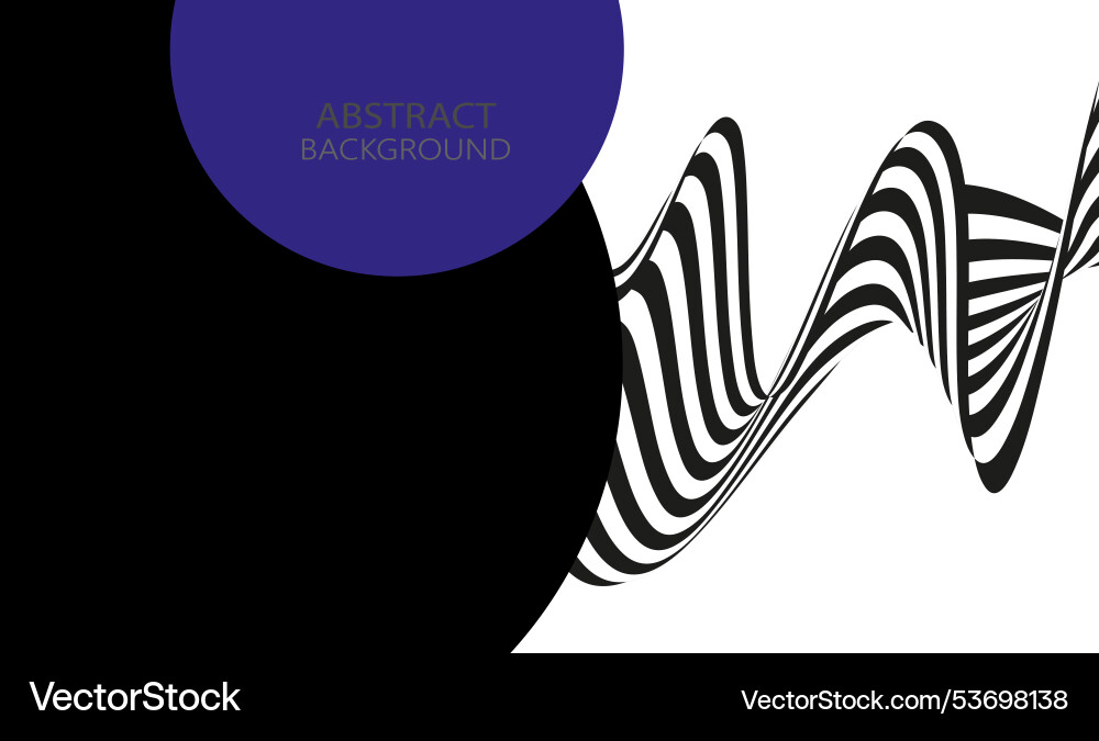 Striped black and white horizontal wave Royalty Free Vector