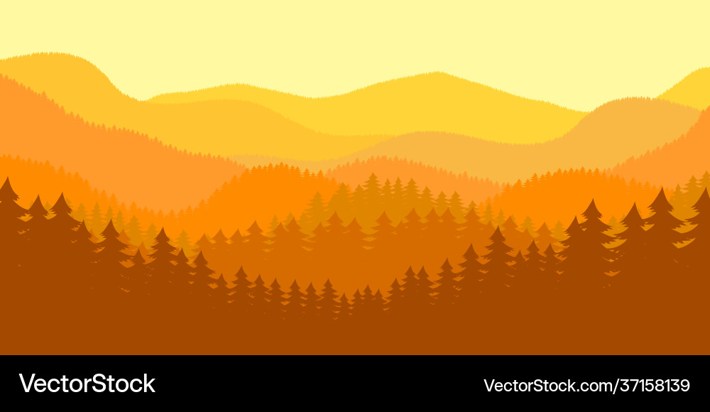 Forest landscape background design Royalty Free Vector Image