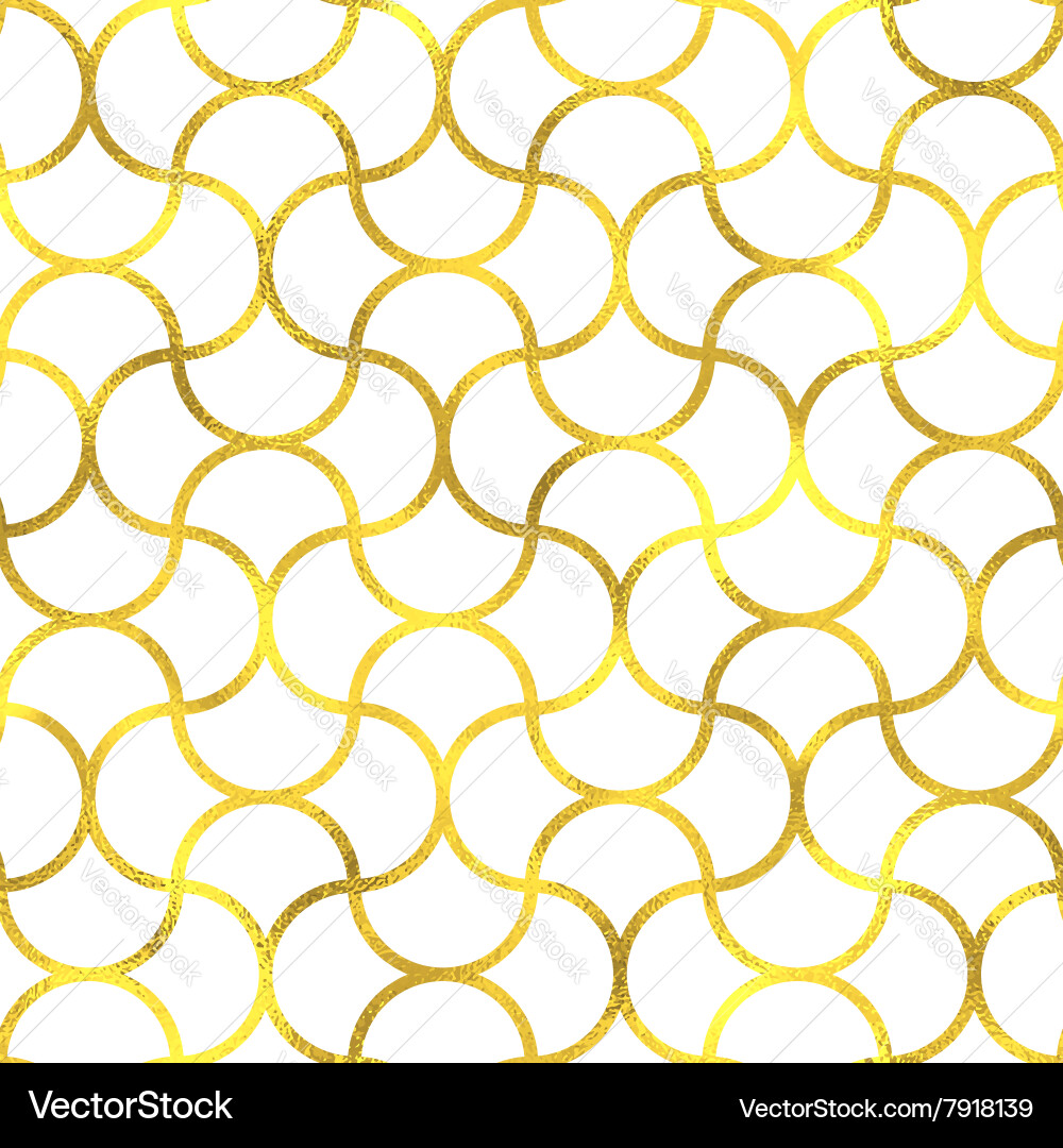 Gold glittering foil seamless pattern Royalty Free Vector