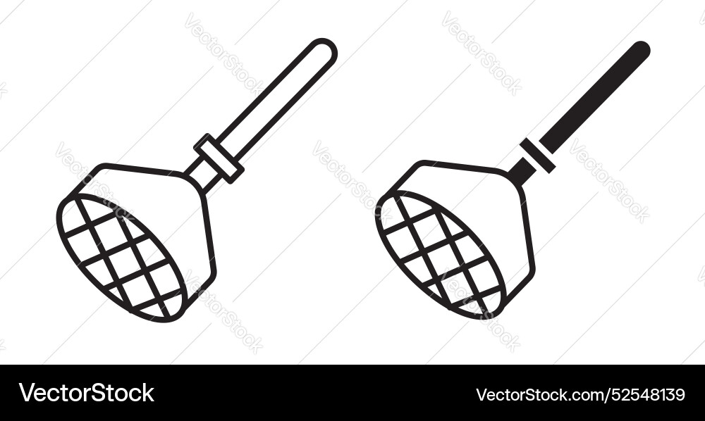 Masher thin line icon set Royalty Free Vector Image