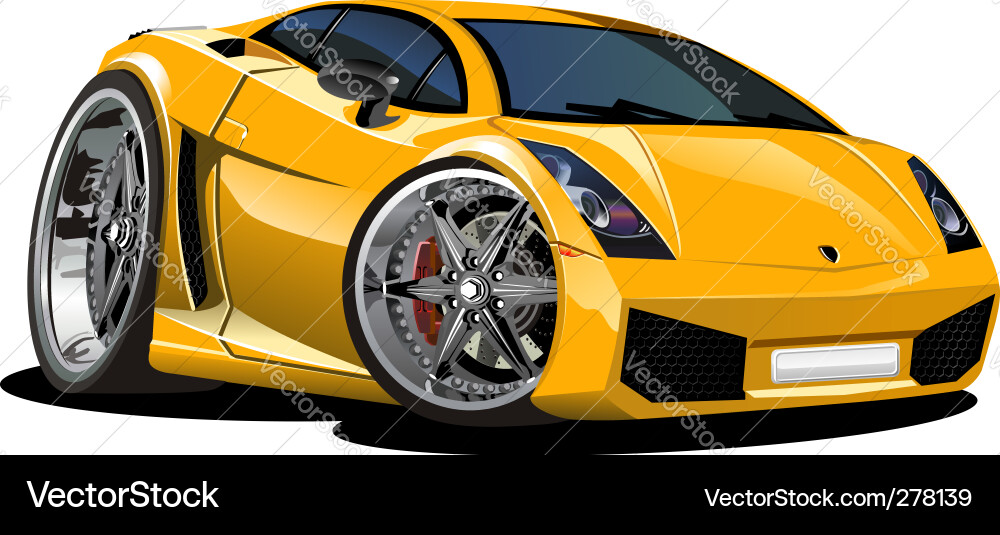 Modern cartoon car Royalty Free Vector Image - VectorStock