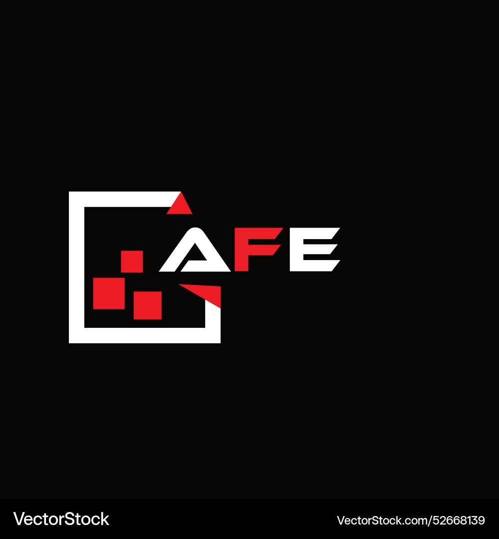 Printafe creative minimalist letter logo afe Vector Image