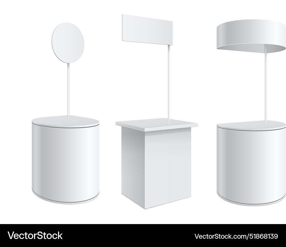 Promotion counter retail trade stand Royalty Free Vector