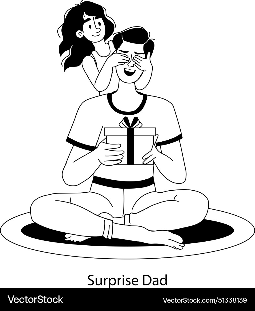 Surprise dad Royalty Free Vector Image - VectorStock