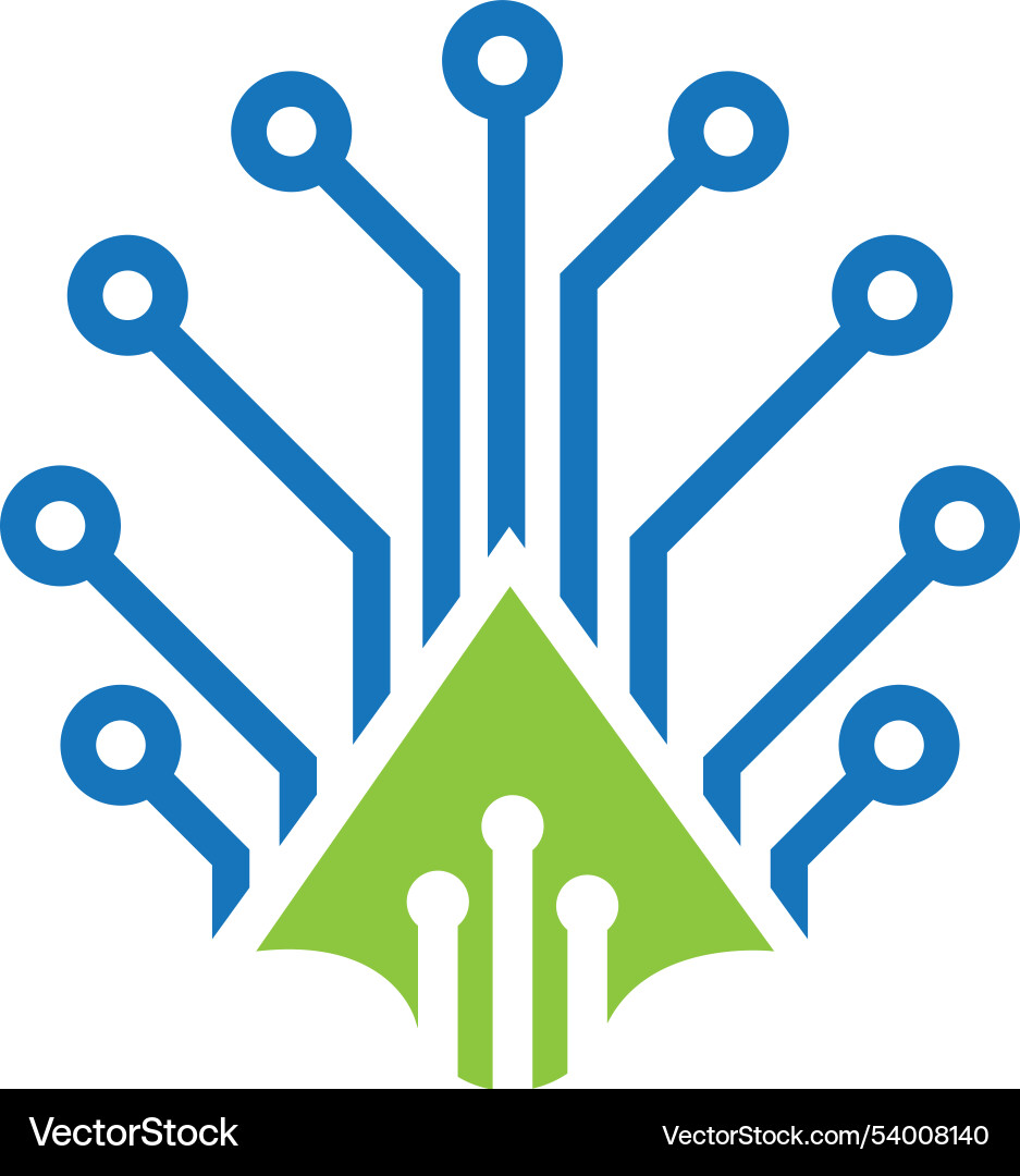 Circuit logo design pro Royalty Free Vector Image