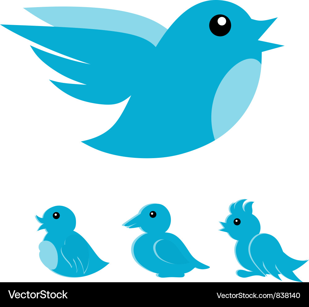 Colorful Bluebird Icon Royalty Free Vector Image