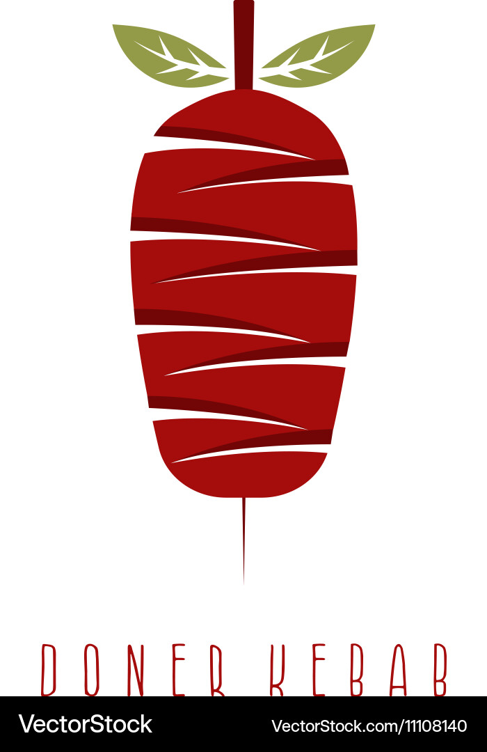 Doner Kebab Icon Lizenzfreies Vektorbild - VectorStock