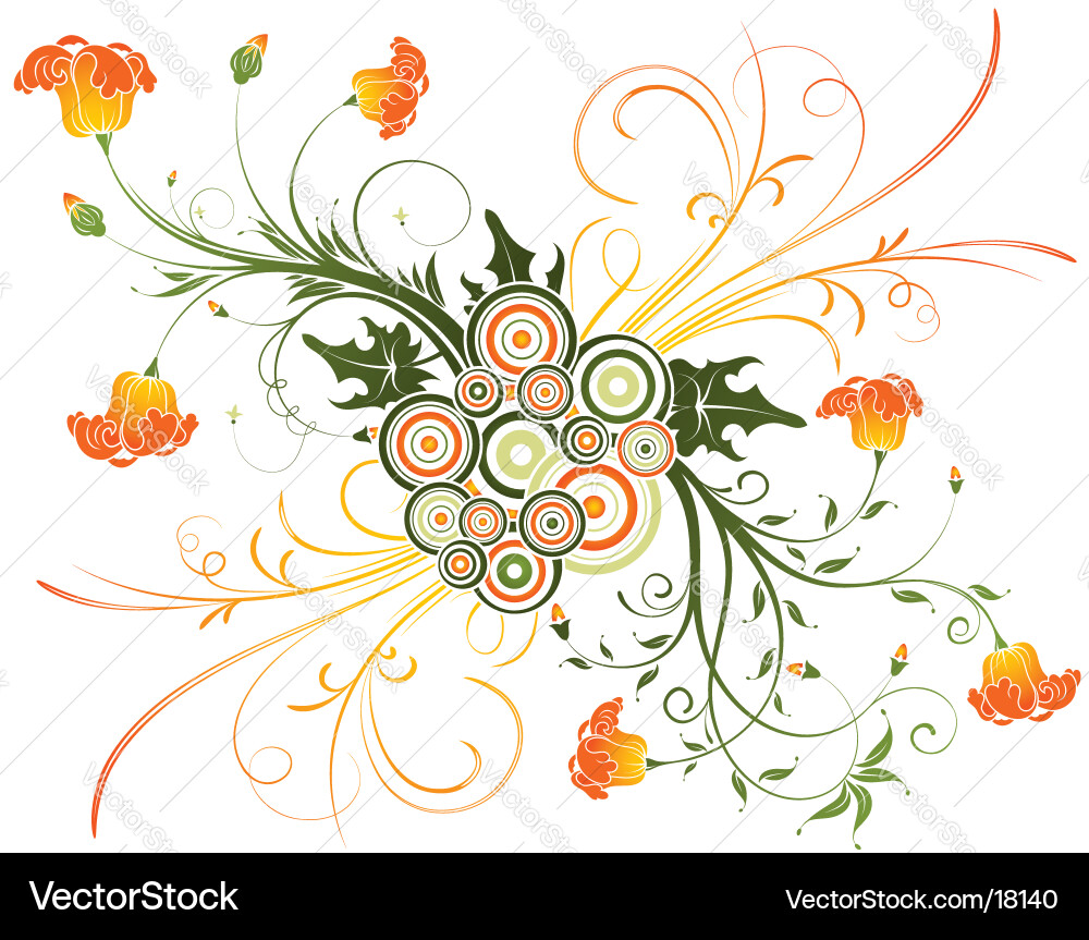 Flower design background Royalty Free Vector Image