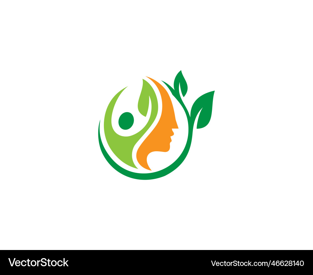 Healthy Mind Logo - Nature Concept Royalty Free Vector Image