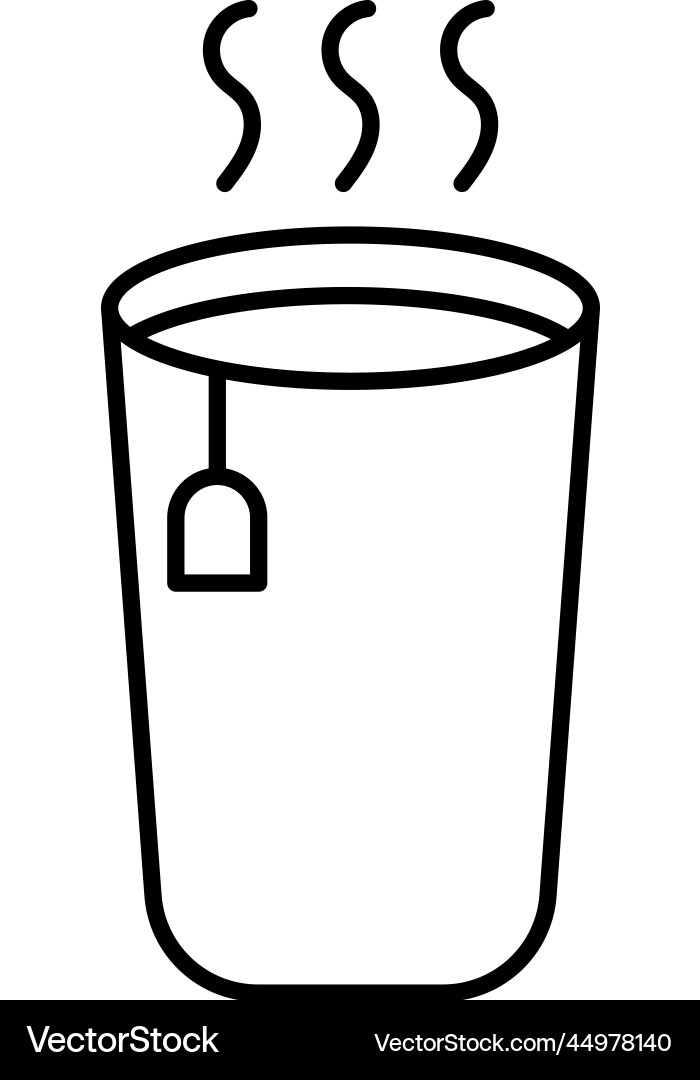 Hot tea icon design template clipart Royalty Free Vector