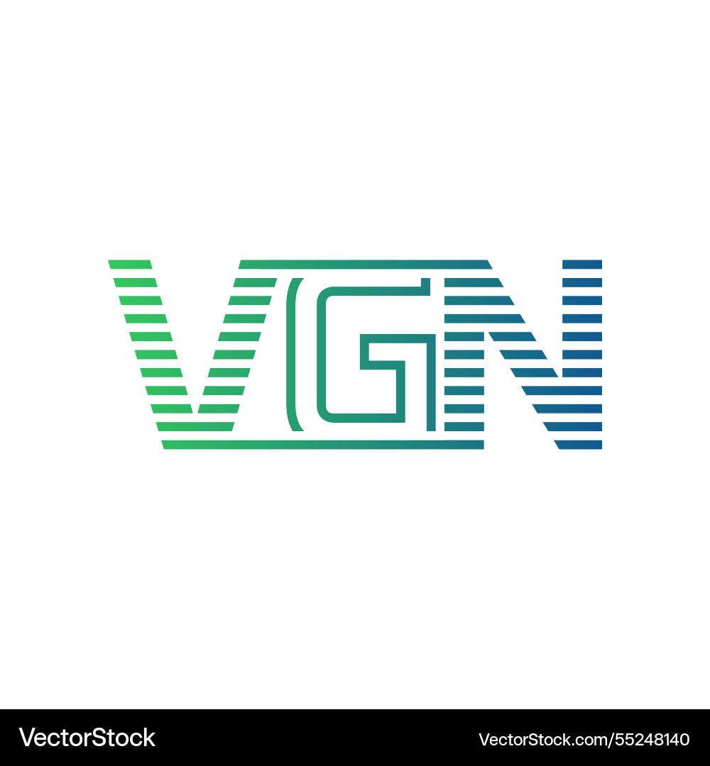 Modern vgn logo design letter minimalist Vector Image
