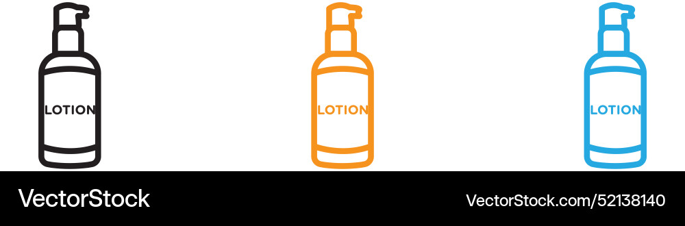 Moisturizing lotion bottle logo set collection Vector Image