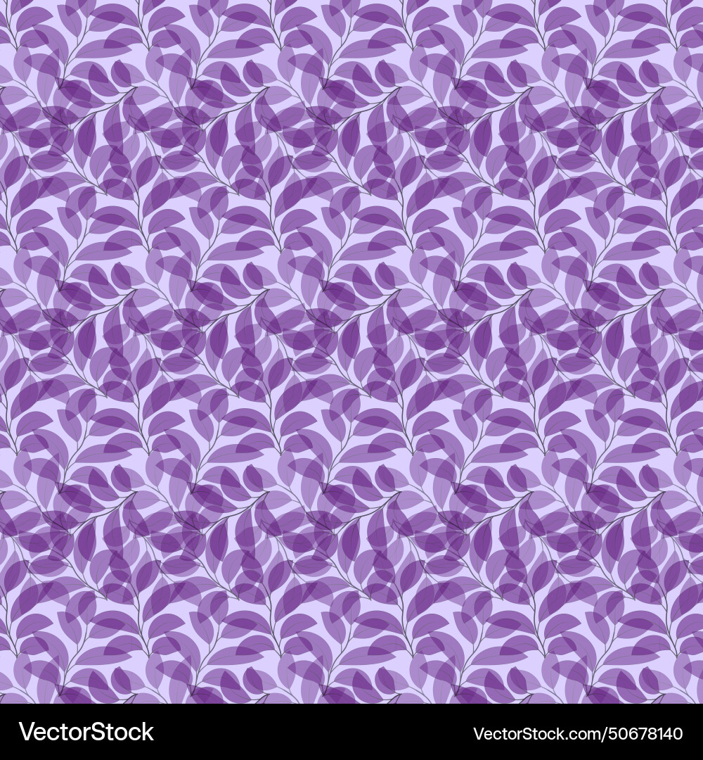 Watercolor leaves botanical seamless pattern Vector Image