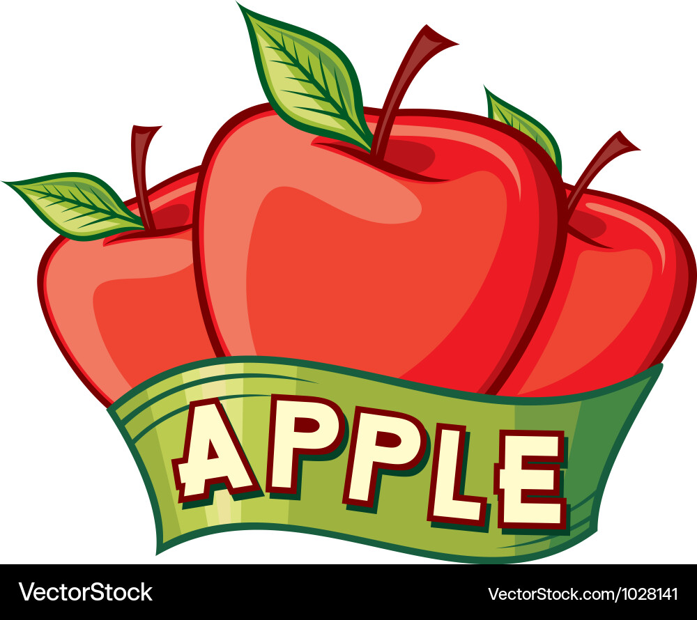 Apple label design Royalty Free Vector Image - VectorStock
