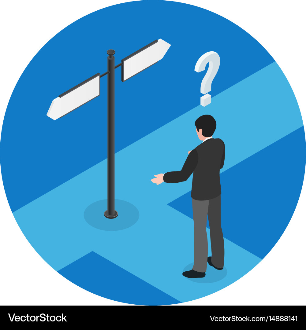 Choice isometric concept Royalty Free Vector Image