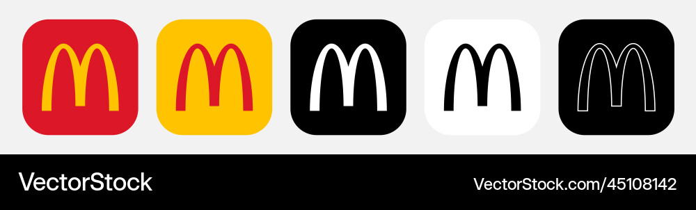 App icon mcdonalds Royalty Free Vector Image - VectorStock