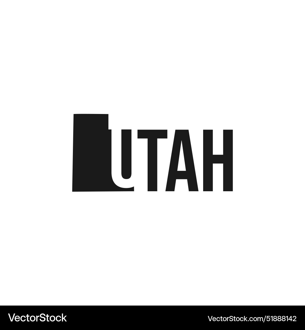 Utah map Royalty Free Vector Image - VectorStock