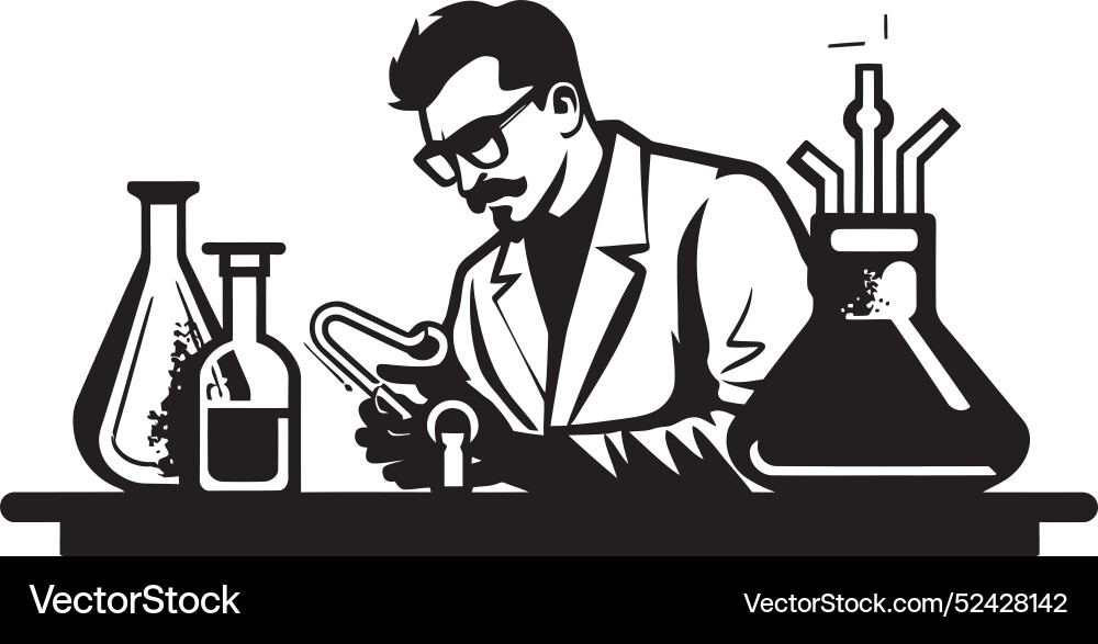 Visualizing lab skills technician art displaying Vector Image