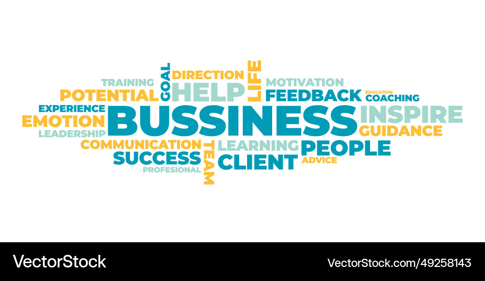 Business word cloud concept Royalty Free Vector Image