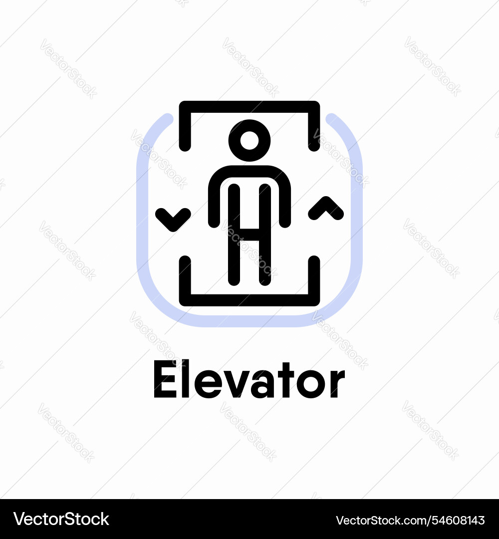 Elevator information sign Royalty Free Vector Image