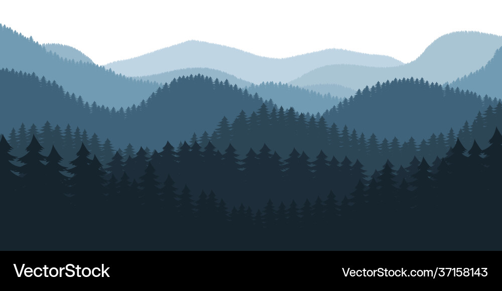 Forest landscape background design Royalty Free Vector Image