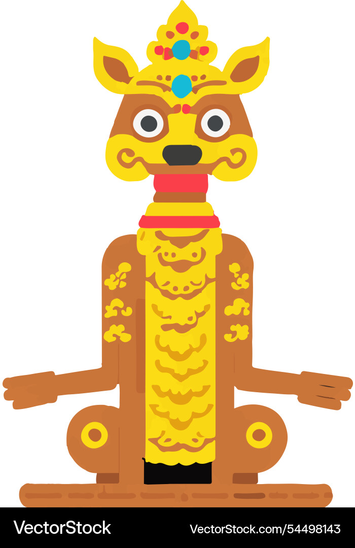 Wayang iconography puppet tradition-rooted Vector Image