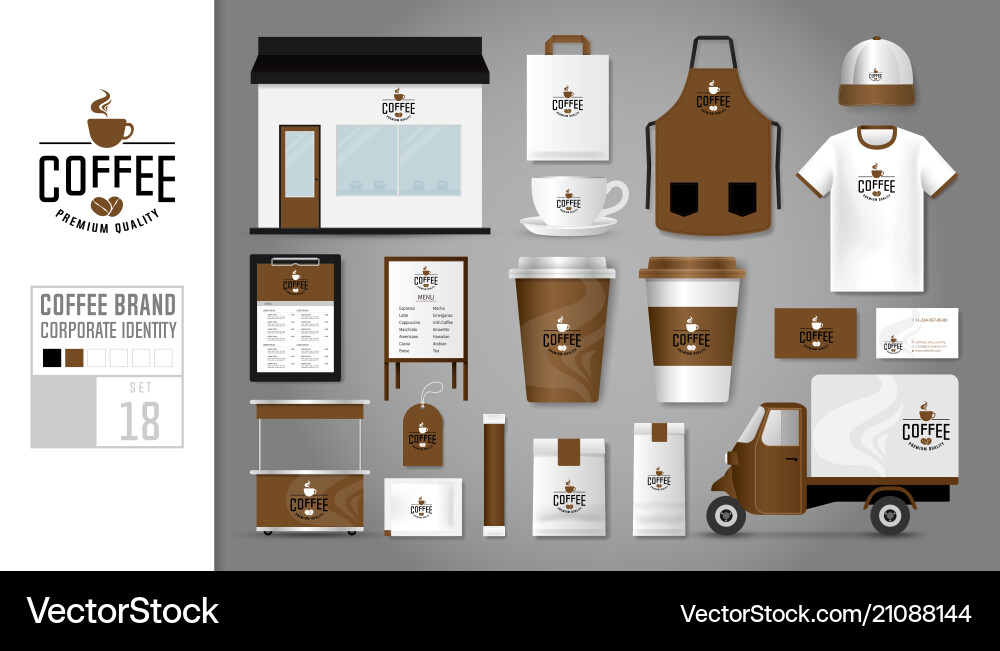 Corporate identity template set 18 logo concept Vector Image