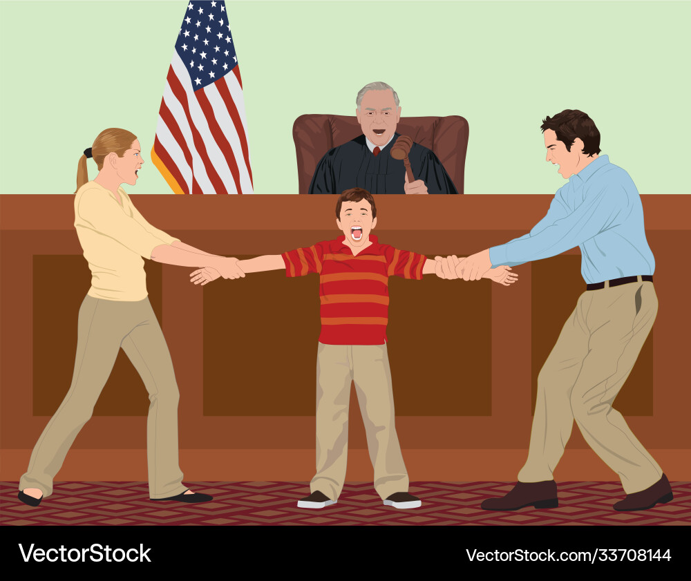 Custodybattle Royalty Free Vector Image - VectorStock