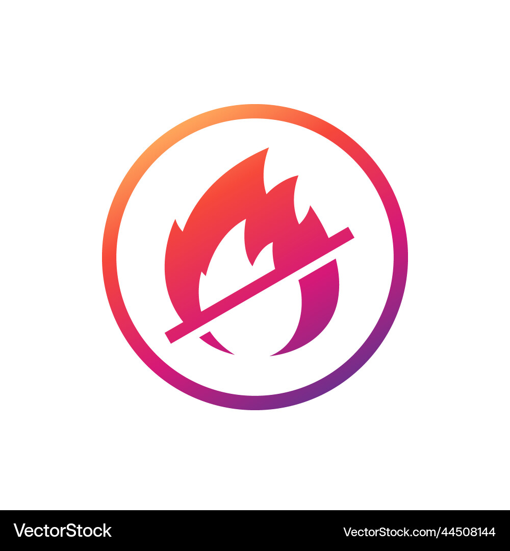 Flame retardant icon on white Royalty Free Vector Image